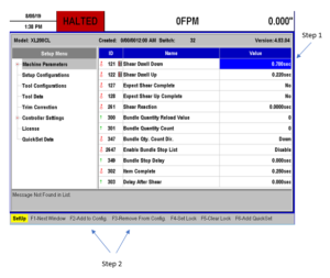 Using Setup Configurations in the XL200 Series Controller