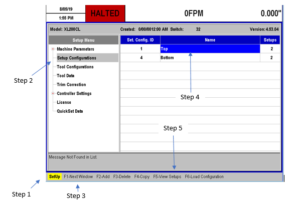 Using Setup Configurations in the XL200 Series Controller