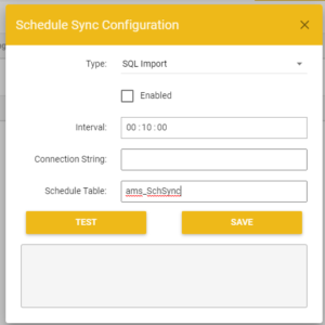 Schedule Sync Table Definition